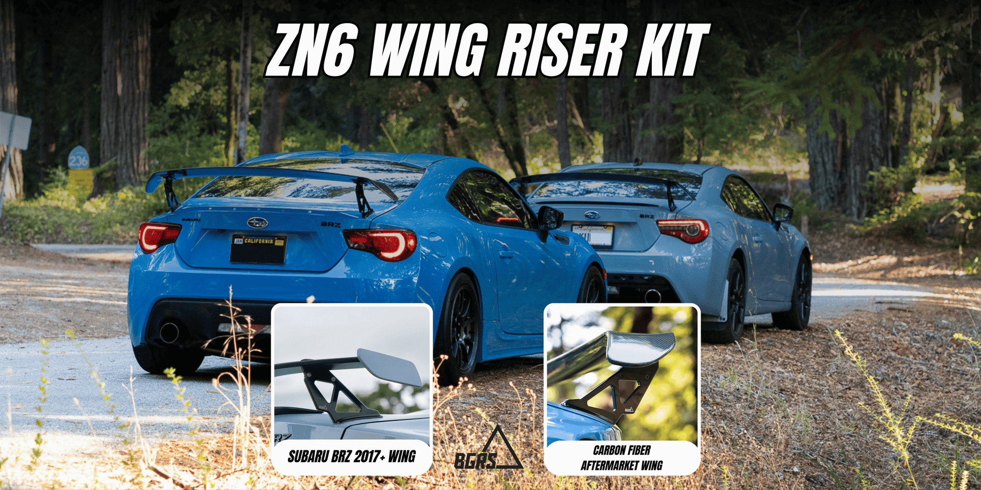 BGRS BRZ 86 Wing Riser Carbon Wing Full Upgrade Kit – Battle Garage ...