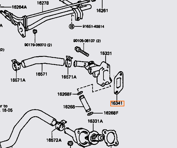 Genuine Toyota OEM Water Outlet Gasket 4A-GE 16v – Battle Garage Racing ...