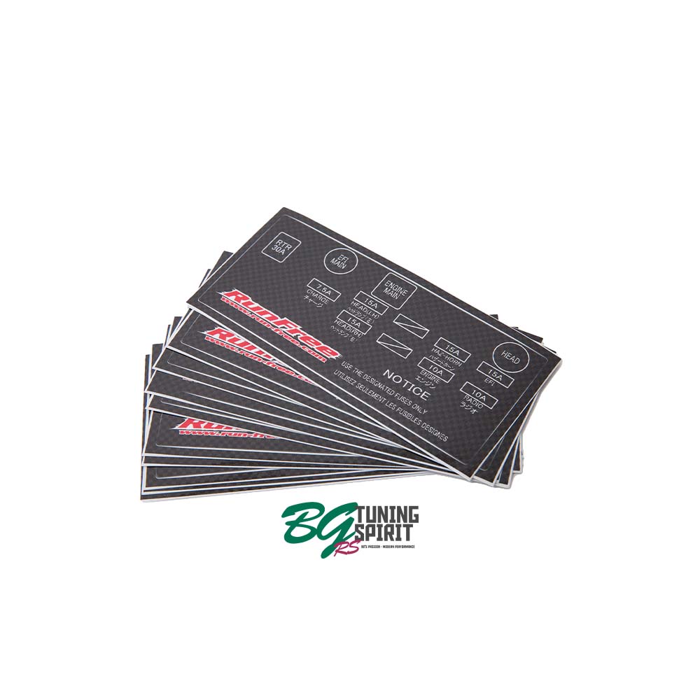 Run Free AE86 Carbon Style Fuse Box White Sticker – Battle Garage ...